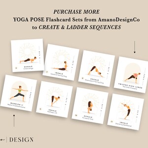 Yoga Sun Salutation A - Surya Namaskar | Printable/digital PDF 3.5x3.5 ...