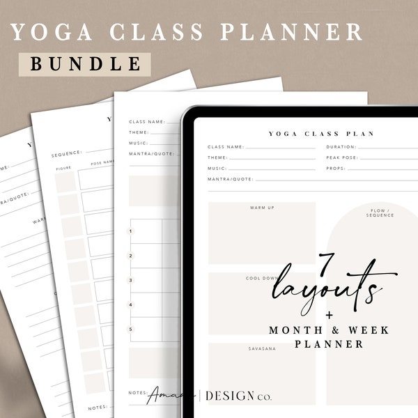 Yoga Class Plan - Etsy