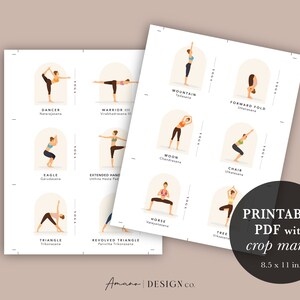 Yoga Pose Flashcards BUNDLE 120 Cards Sets 1 and 2 - Etsy