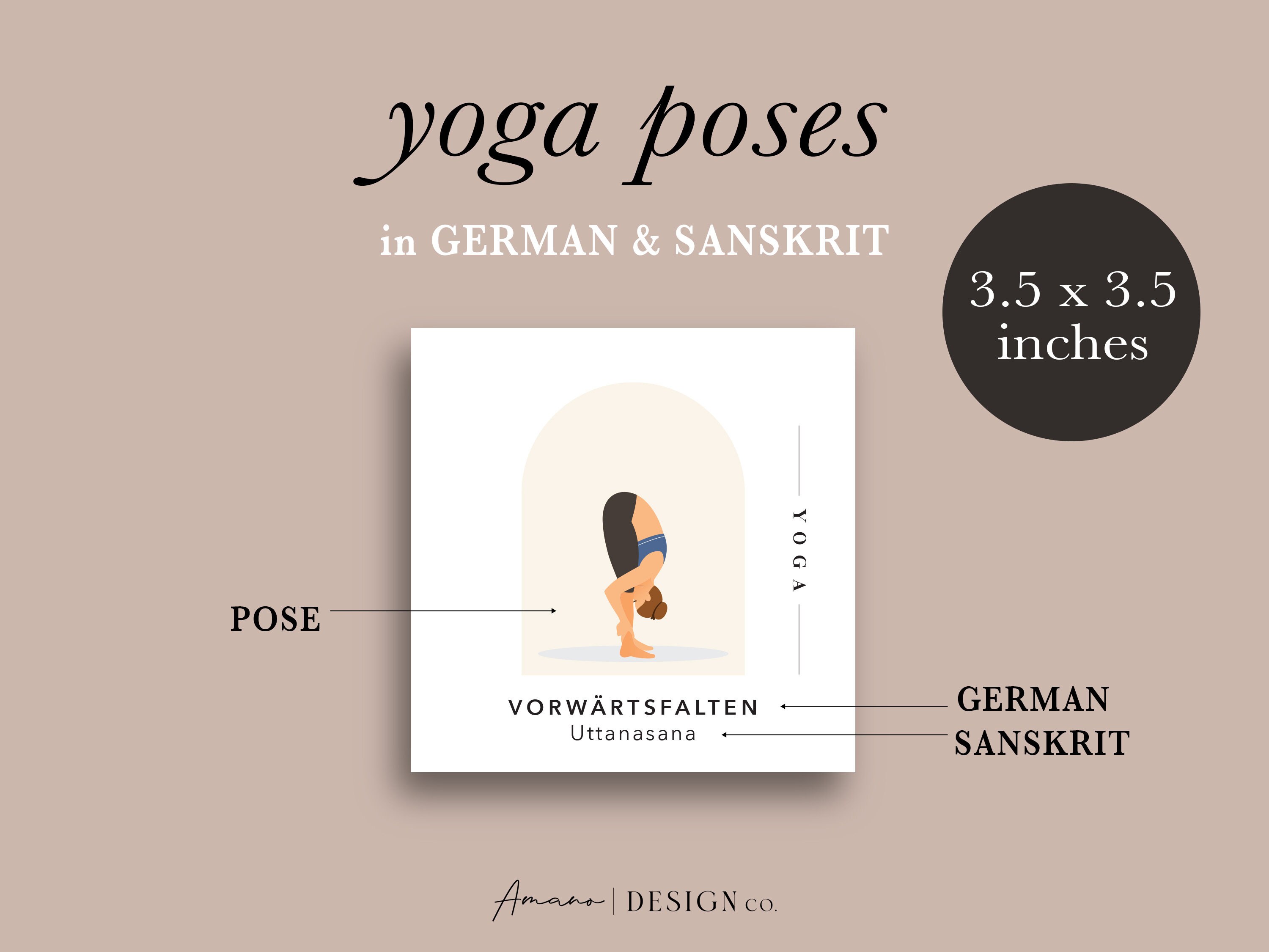 German Yoga Pose Flashcards BUNDLE | 120 Cards - Sets 1 and 2 | German ...