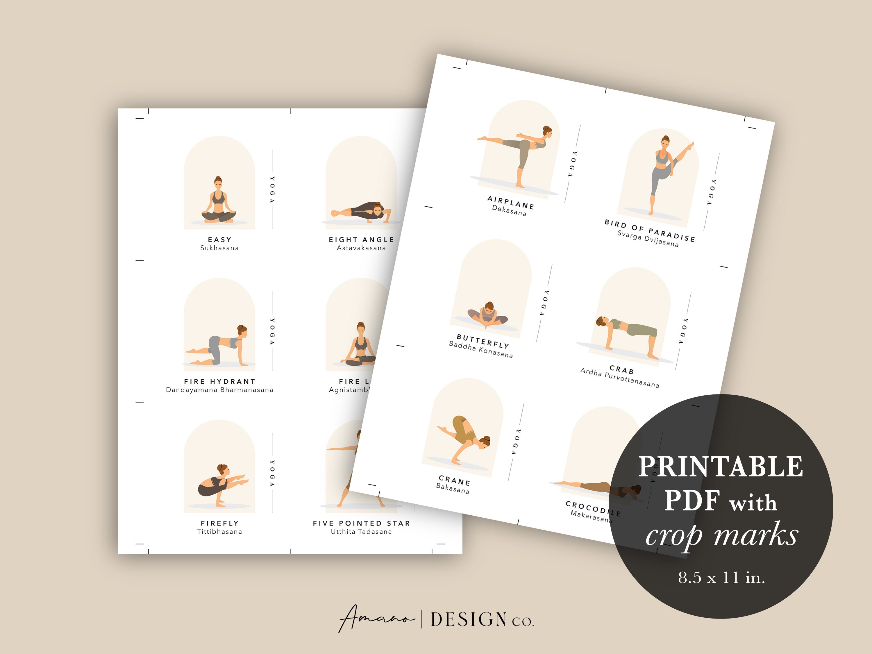 Yoga Pose Flashcards Set 2 60 MORE Cards English & - Etsy
