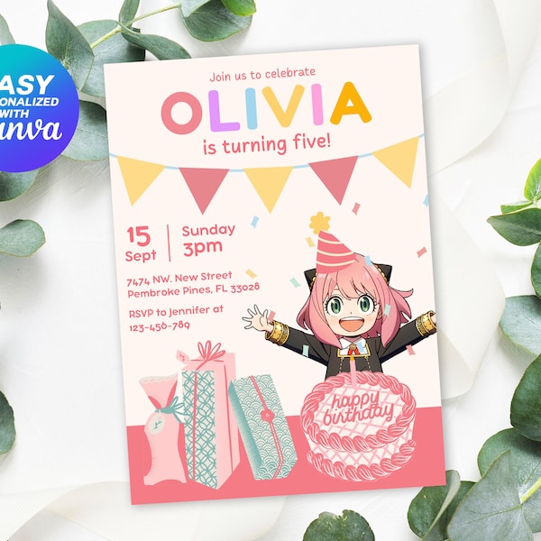 Anya Forger Invitation - Etsy Australia