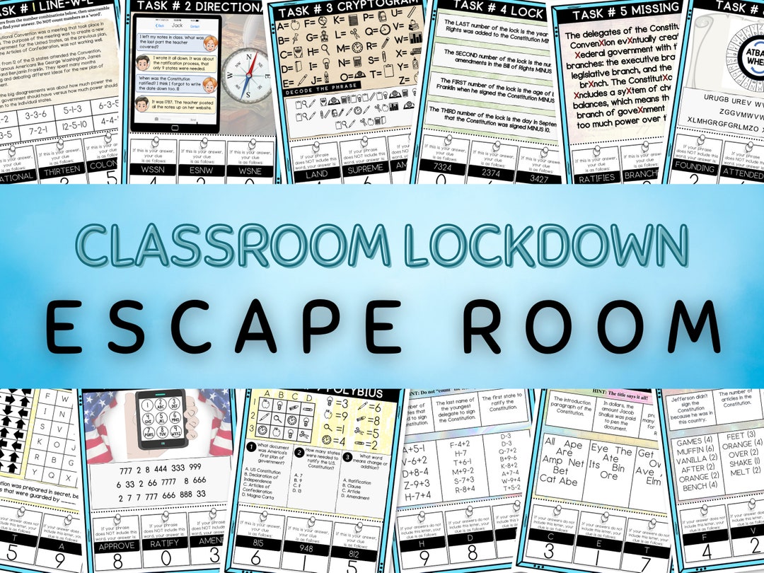 Escape Room Game, Teachers Printable, History Escape Room, Classroom ...