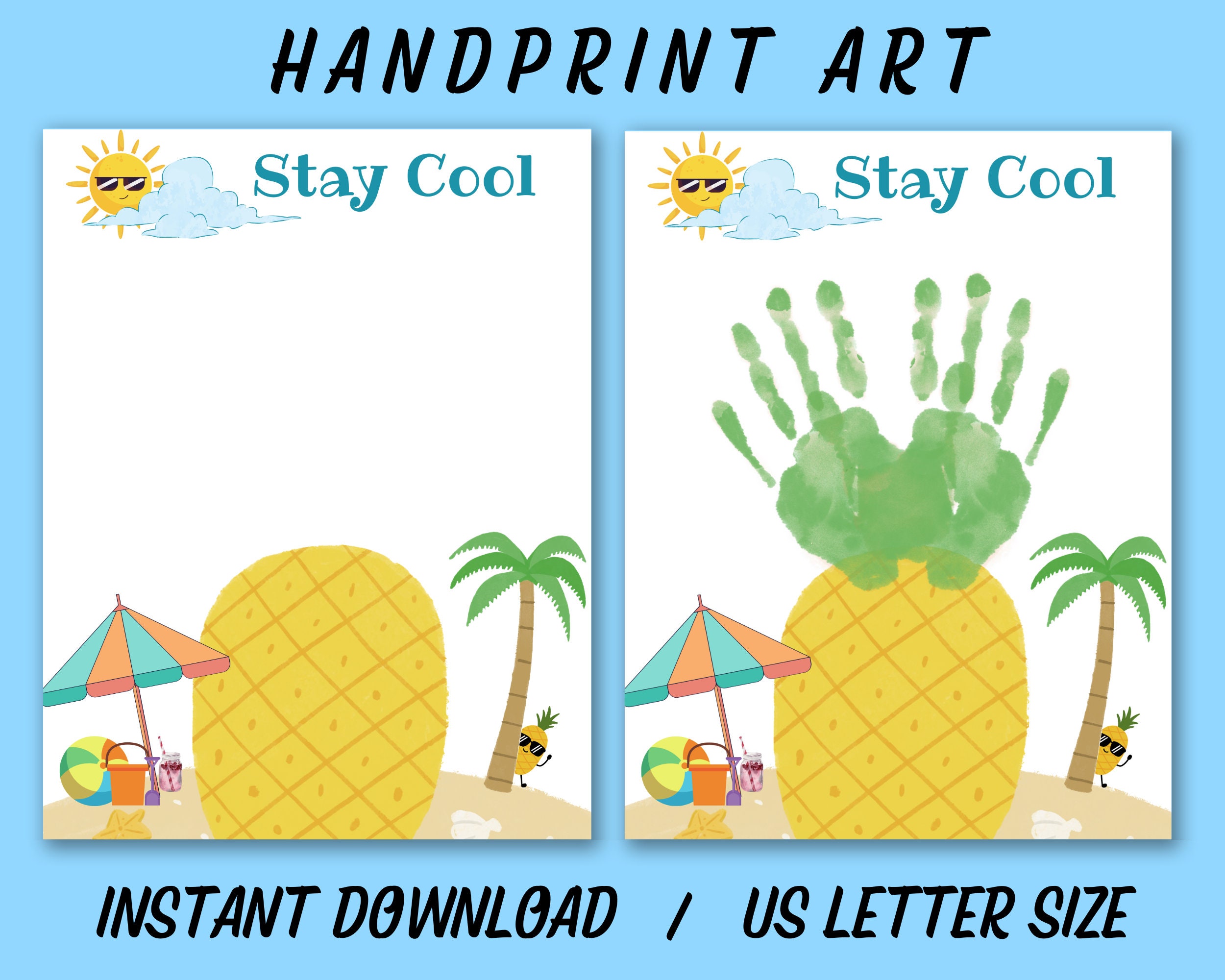 Handprint Art, Painted Art, Kids Handprint, Summer Activity, Handprint ...