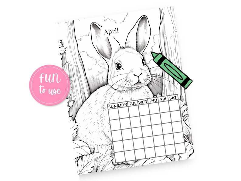 Coloring Calendar, Printable Calendar, Coloring Pages, Undated Calendar ...