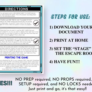 Escape Room for Kids, Printable Party Games, Birthday Bash Escape Room ...