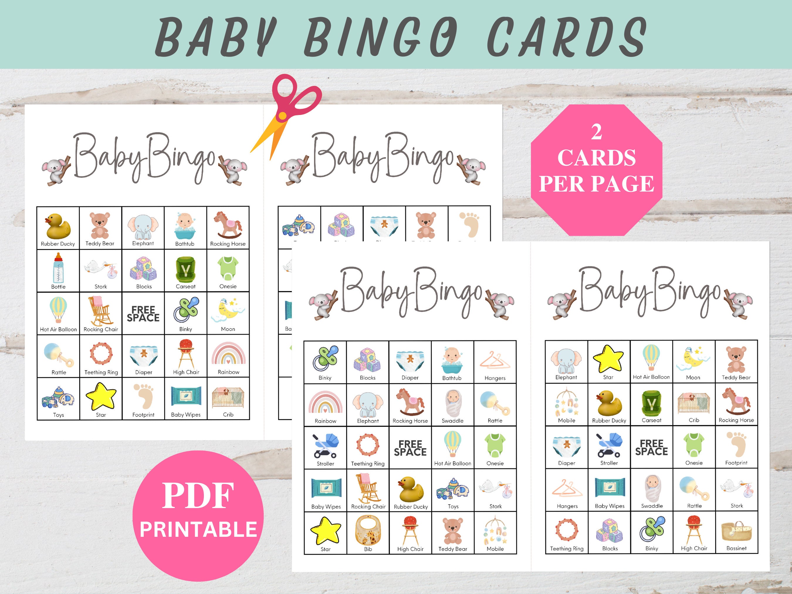 Baby Bingo, Baby Shower Bingo, Baby Shower Games, Shower Games, Bingo ...