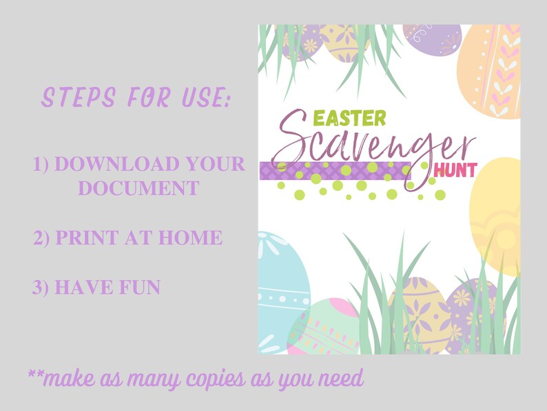 Easter Scavenger Hunt, Easter Games, Kids Activities - Etsy UK