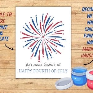 Handprint Art, Fourth of July Handprint Art, Kids Crafts, 4th of July ...