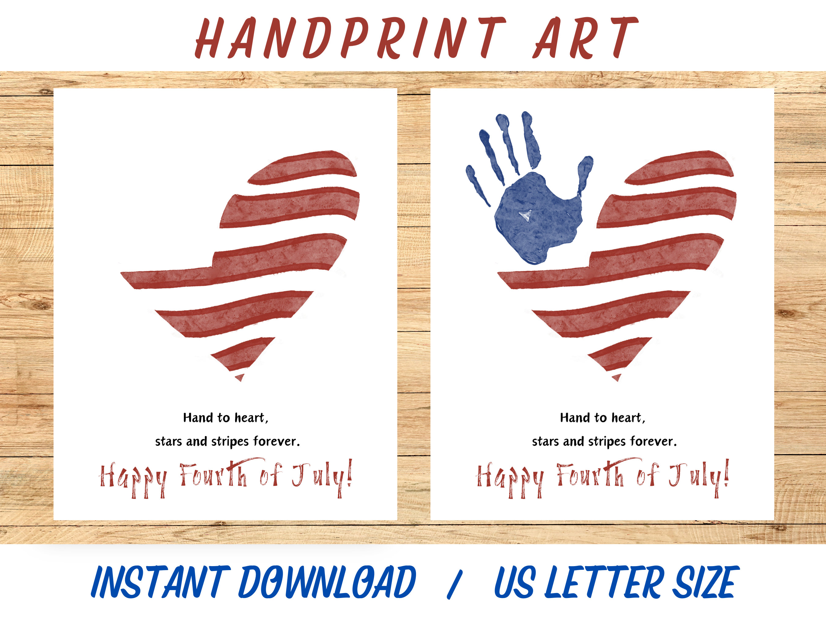 Handprint Art, Fourth of July Handprint Art, Kids Crafts, 4th of July ...