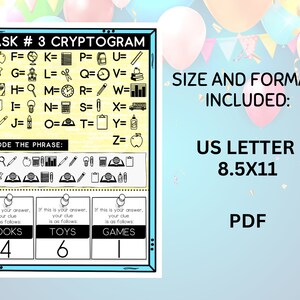 Escape Room for Kids, Printable Party Games, Birthday Bash Escape Room ...