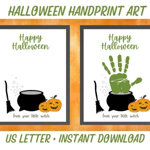 Handprint Art, Halloween Art, Halloween Crafts, Kids Crafts, Printable ...