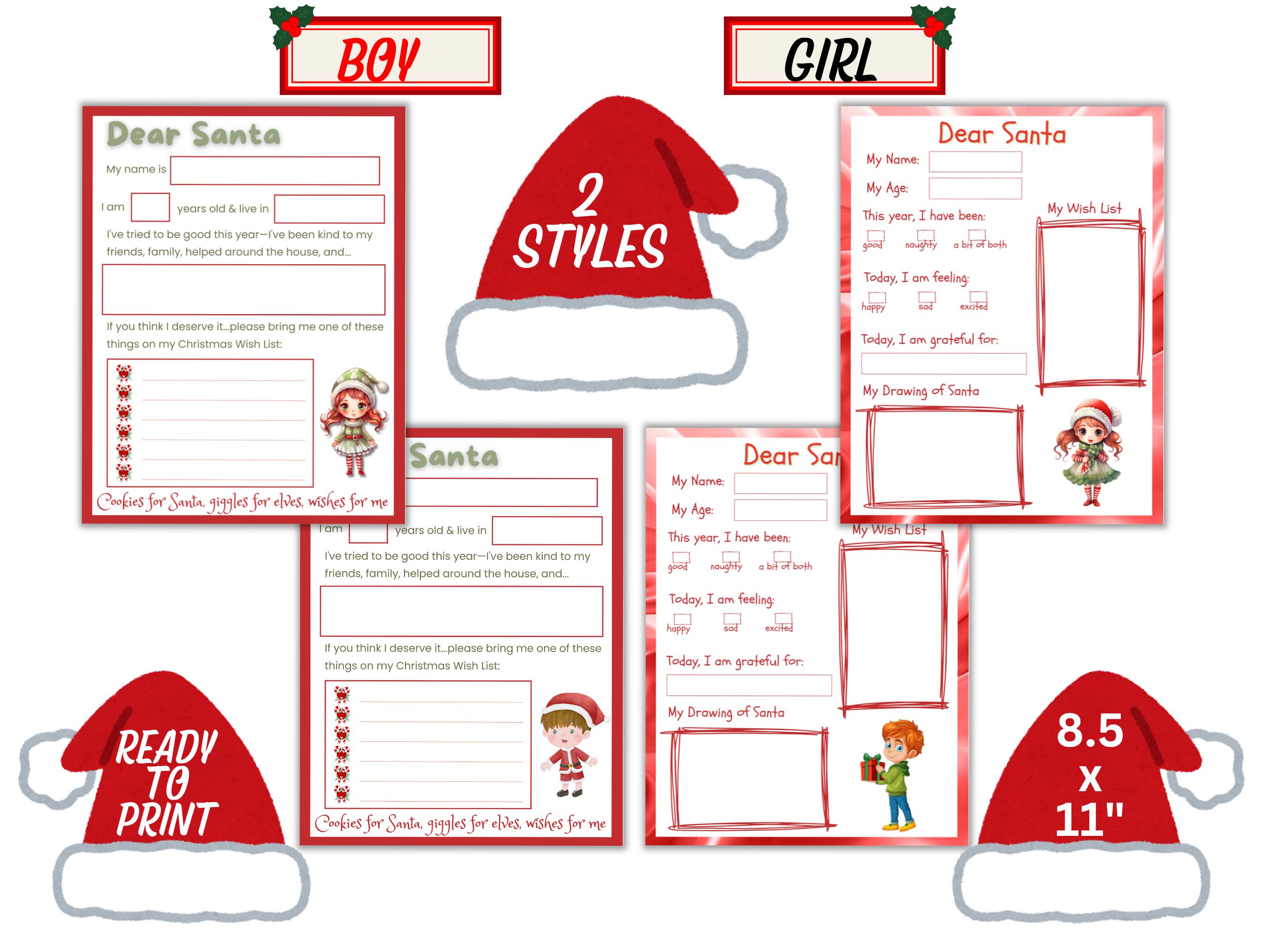 Dear Santa Letters, Letters to Santa, Christmas Wish List, Wish List ...