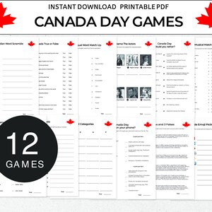 Printable Canada Day Game, July 1st Printable Games, Canada Day ...