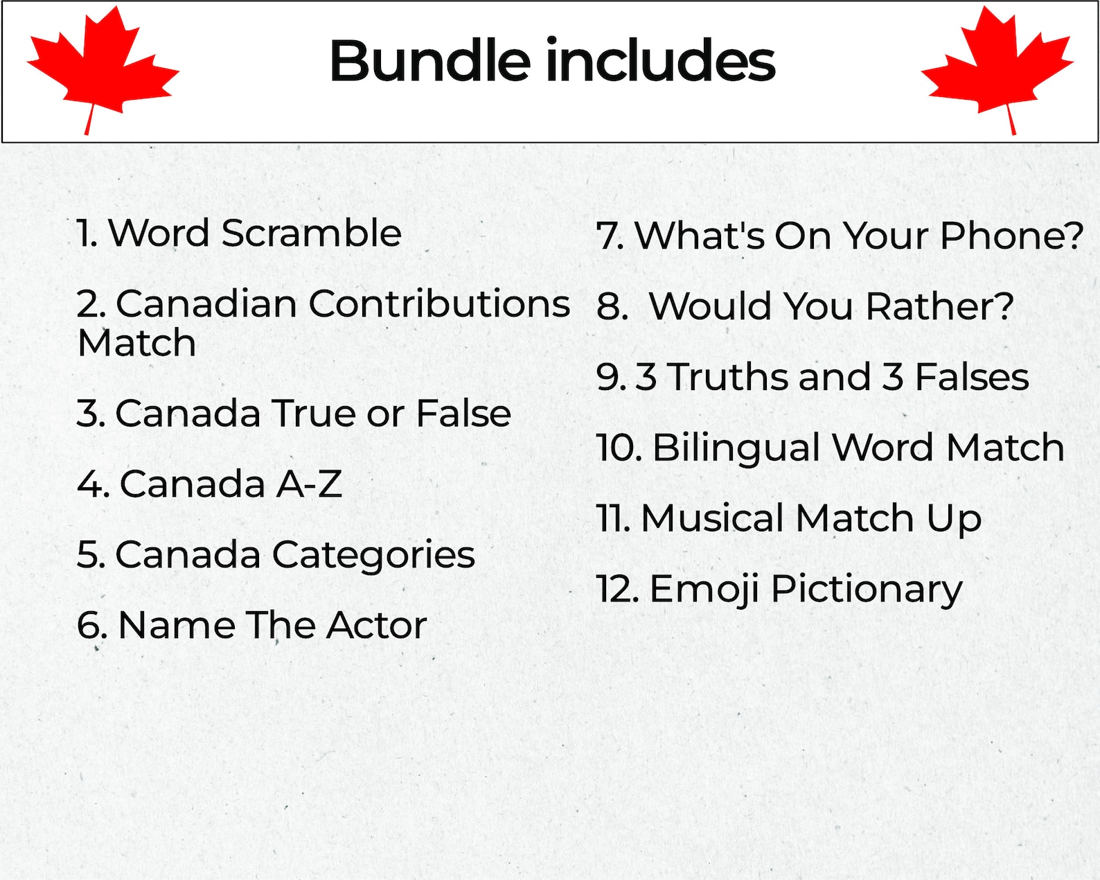 Printable Canada Day Game, July 1st Printable Games, Canada Day ...