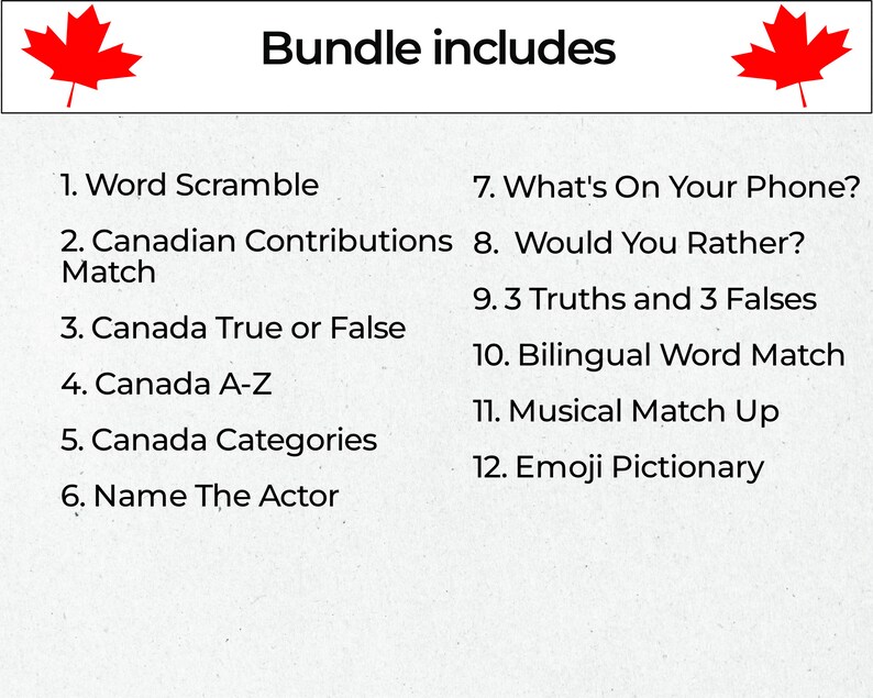 Printable Canada Day Game, July 1st Printable Games, Canada Day ...