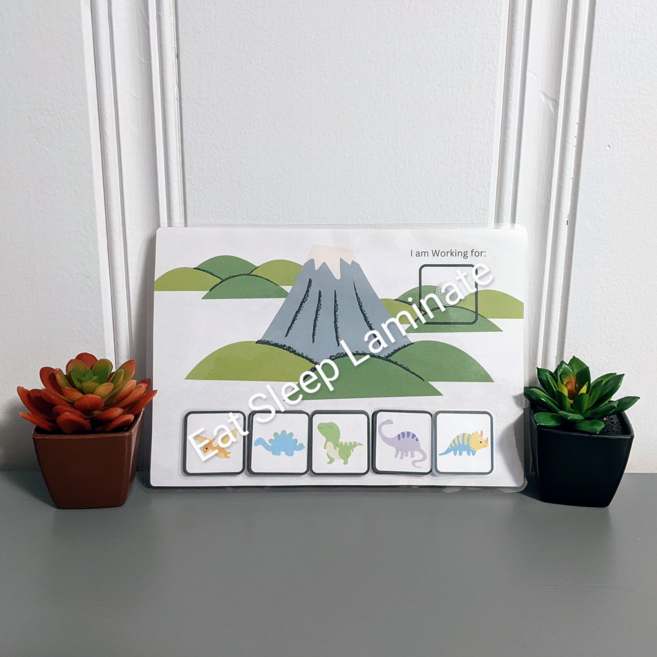 Dinosaur Token Board (5 or 10) - Pre-assembled Reward Charts for ABA ...