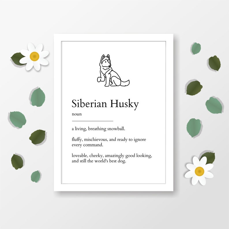 Husky Quote Siberian Husky Gift Gift for Husky Owners DIGITAL PRINT - Etsy