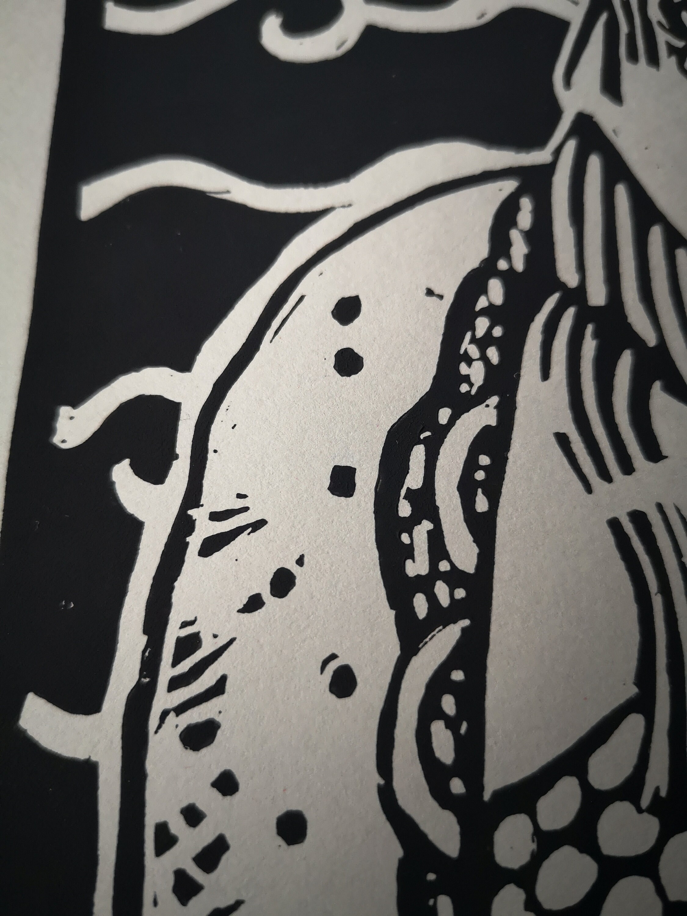 Maritime Wall Picture Linocut Fish Handmade Fish Sandwich, Print on ...