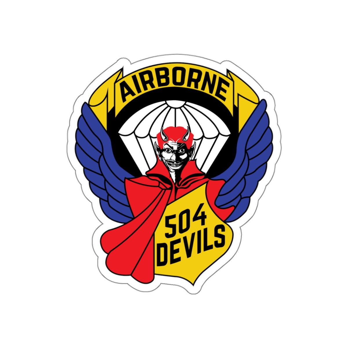 504th Parachute Infantry "red Devils" Sticker - Etsy