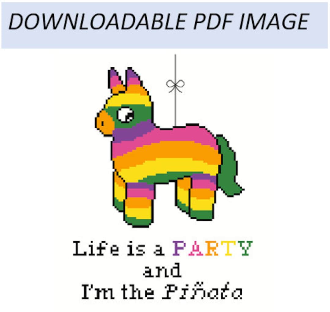Life is a Party and I'm the Pinata Funny Quote Cross - Etsy