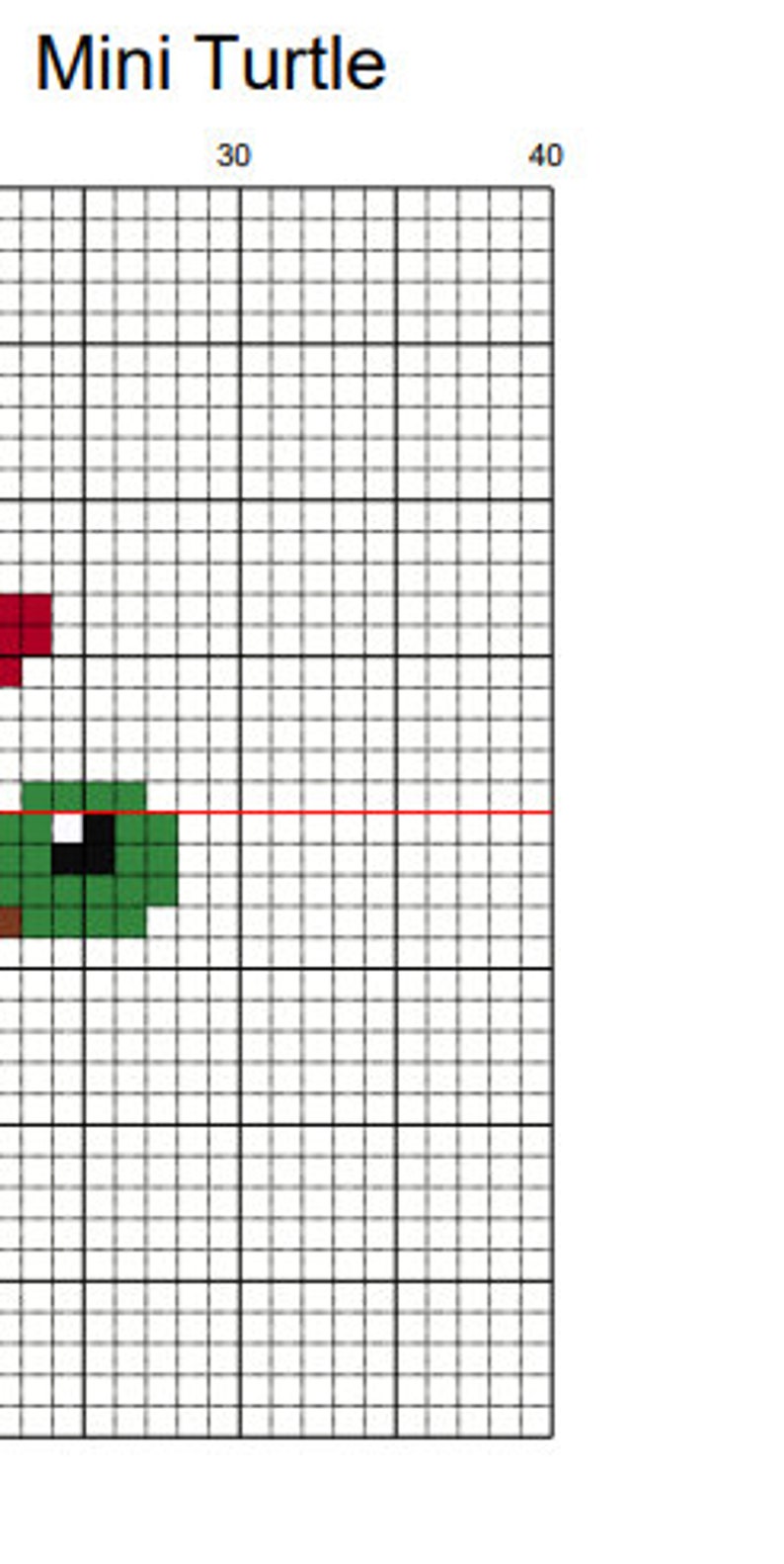 Mini Cute Sea Turtle Cross Stitch Pattern - Instant PDF Download ...