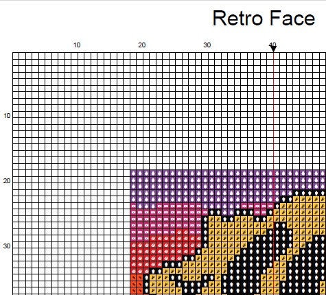 Retro Smiley Face Cross Stitch Pattern, Colourful, Rainbow Design, Easy Embroidery, Funky Cool ...