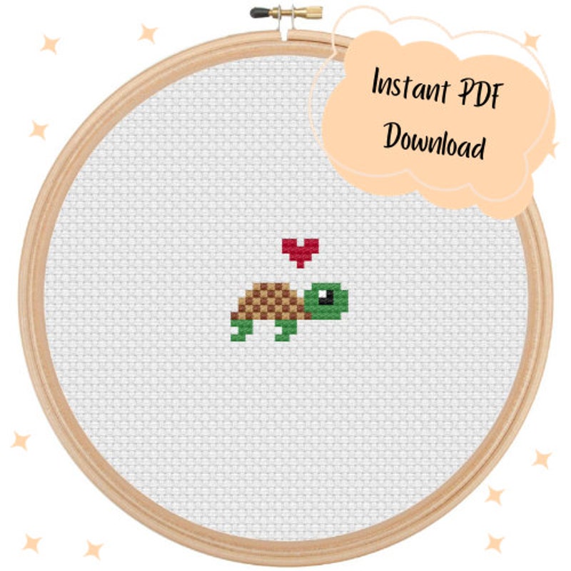 Turtle Cross Stitch - Etsy