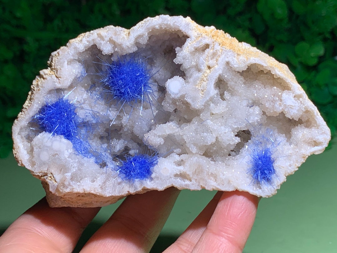 Natural Crystal Druse Specimen Quartz, Blue Copper Ore,quartz Crystal ...