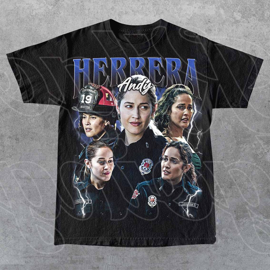 Andy Herrera T Shirt, Station 19 Shirt, Vintage Graphic Tee Firefighter ...