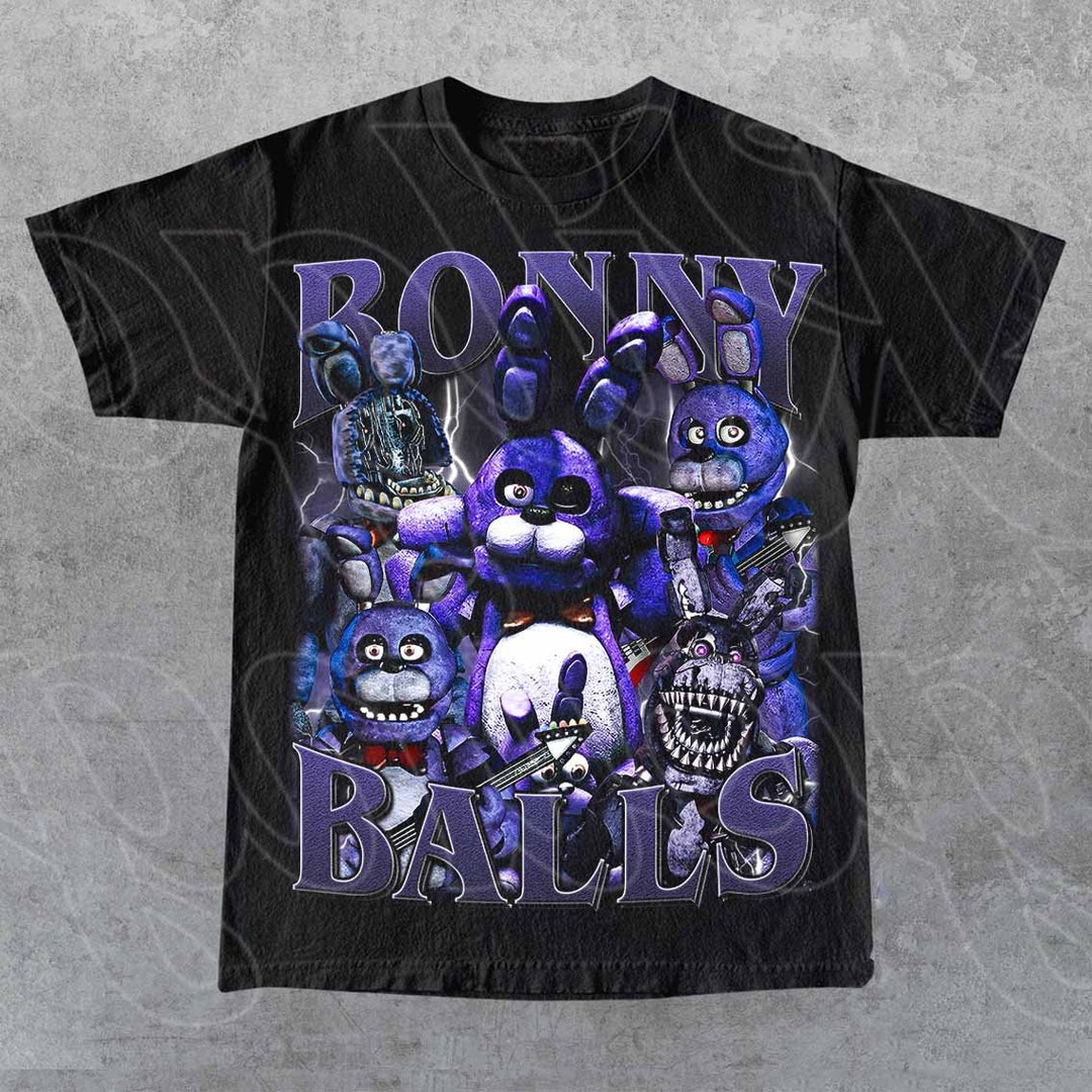 Bonnie Balls Five Nights at Freddy’s Graphic Tee, Vintage Horror Game ...