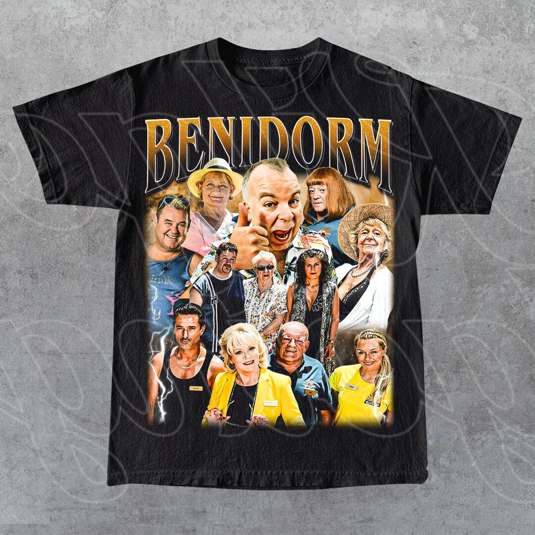 Benidorm TV Show T-shirt, Funny Retro Graphic Tee, Comedy Cast British ...