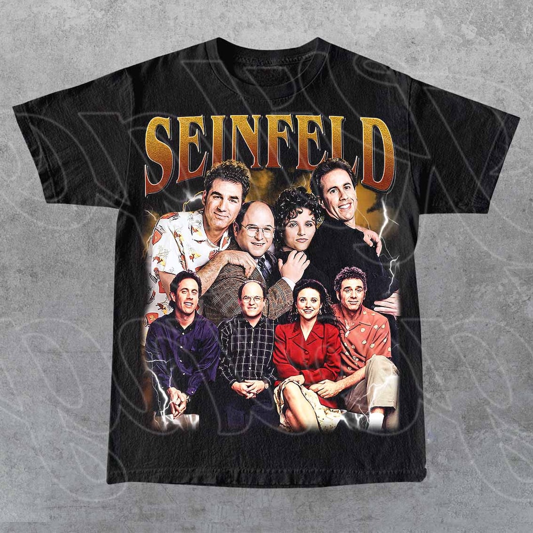 Seinfeld – 90s Sitcom TV Show Tee – Jerry Seinfeld & Cast Graphic Fan ...
