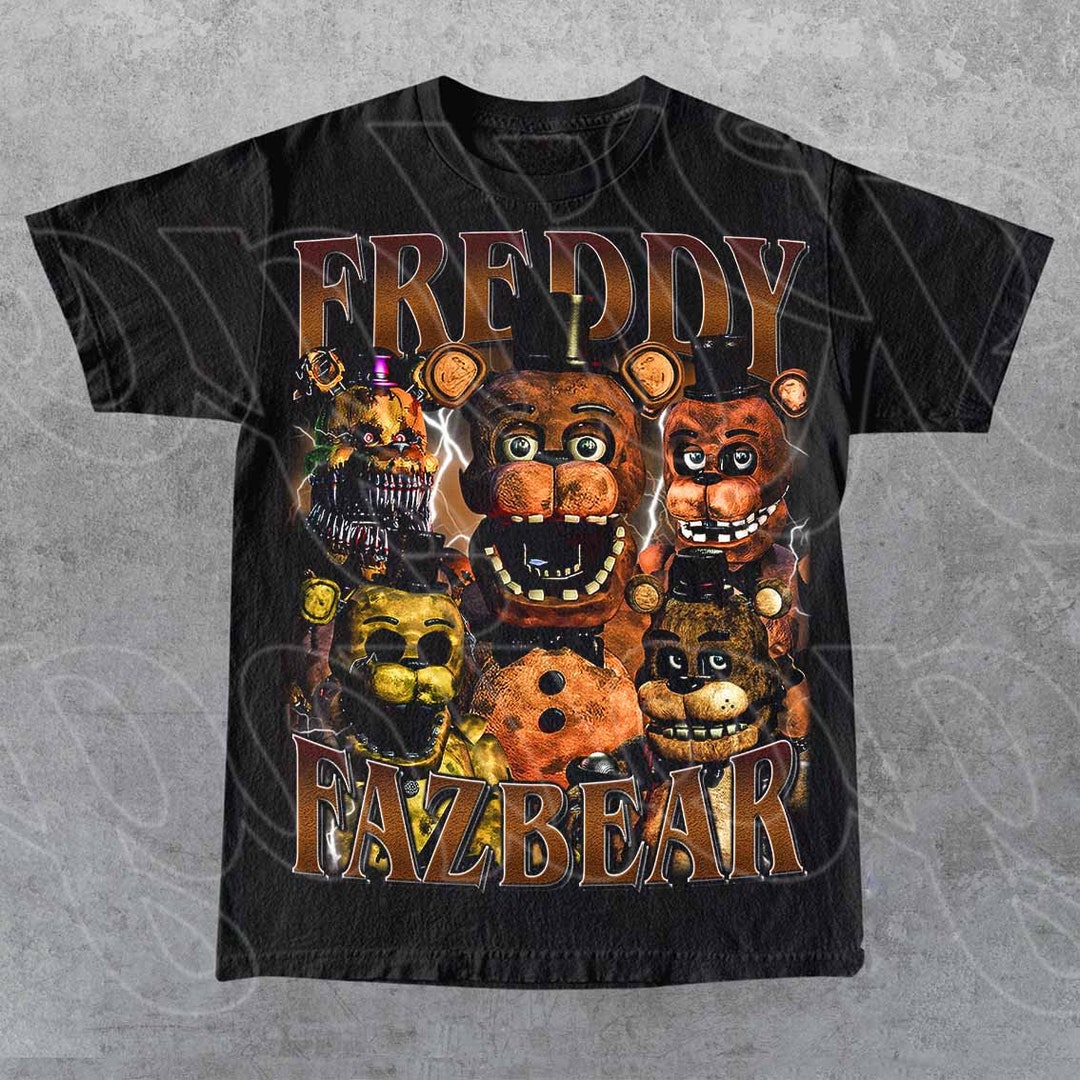 Freddy Fazbear Five Nights at Freddy’s Graphic Tee – FNAF Horror Game ...