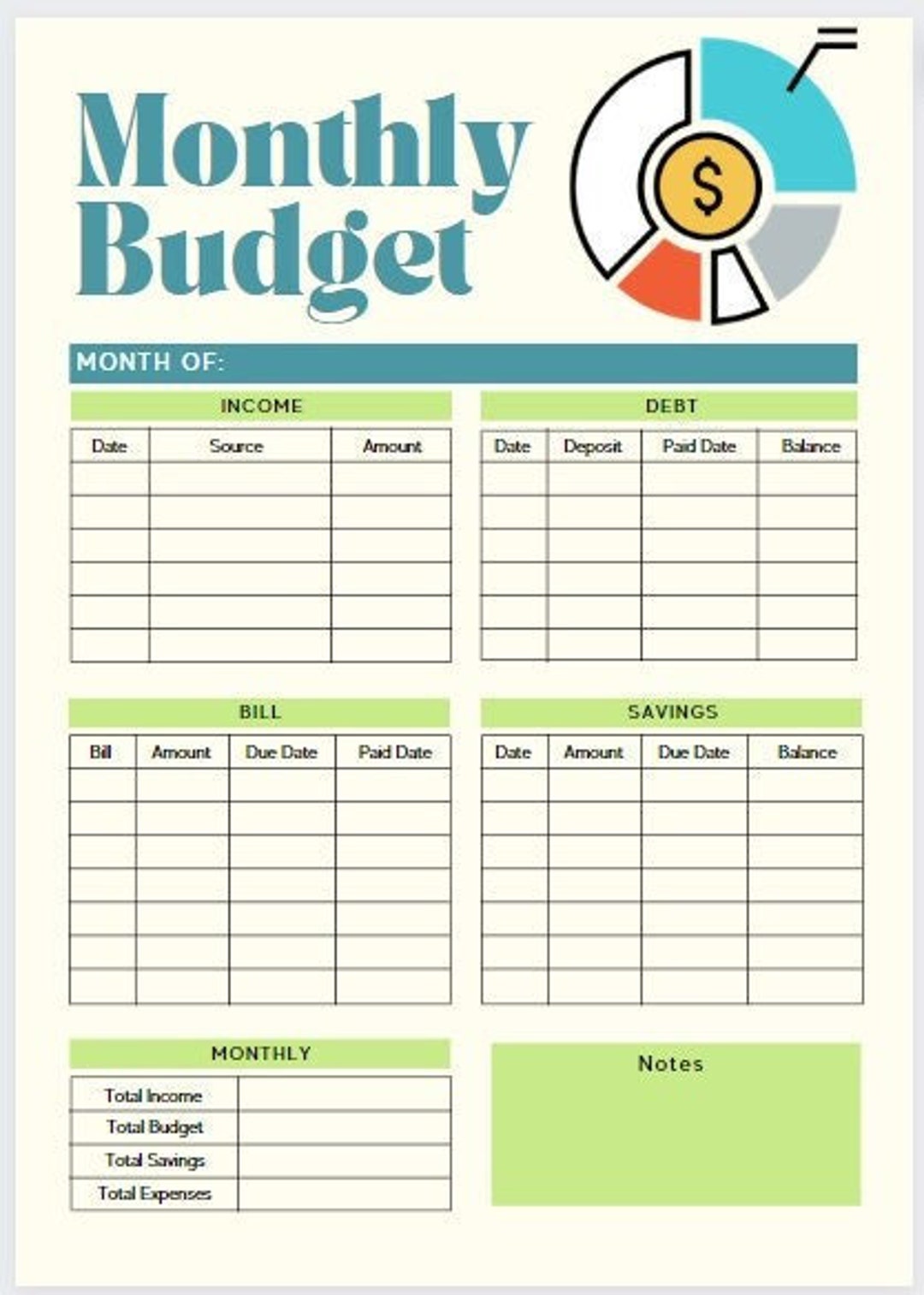 Paycheck Budget Planner Printable Budget by Paycheck Worksheet Monthly ...