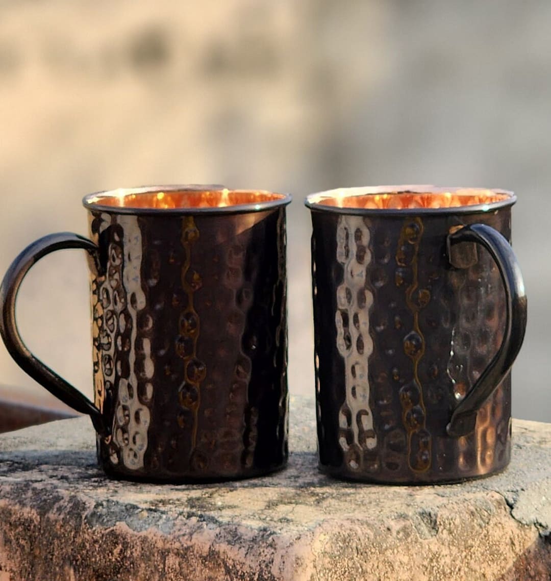 16oz Moscow Mule Mugs, Solid Copper Mugs, Straight Design, Handmade ...
