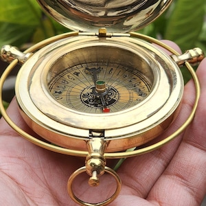 Personalized Golden Compass - Alethiometer Inspired Engraved Brass ...