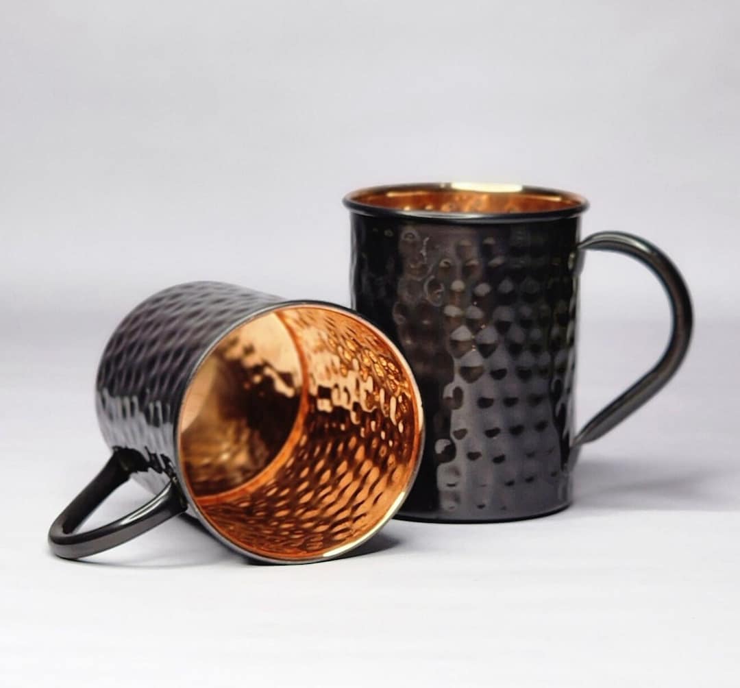 Personalized Copper Mugs 16oz, Antique Black Moscow Mule Mug, Unique ...