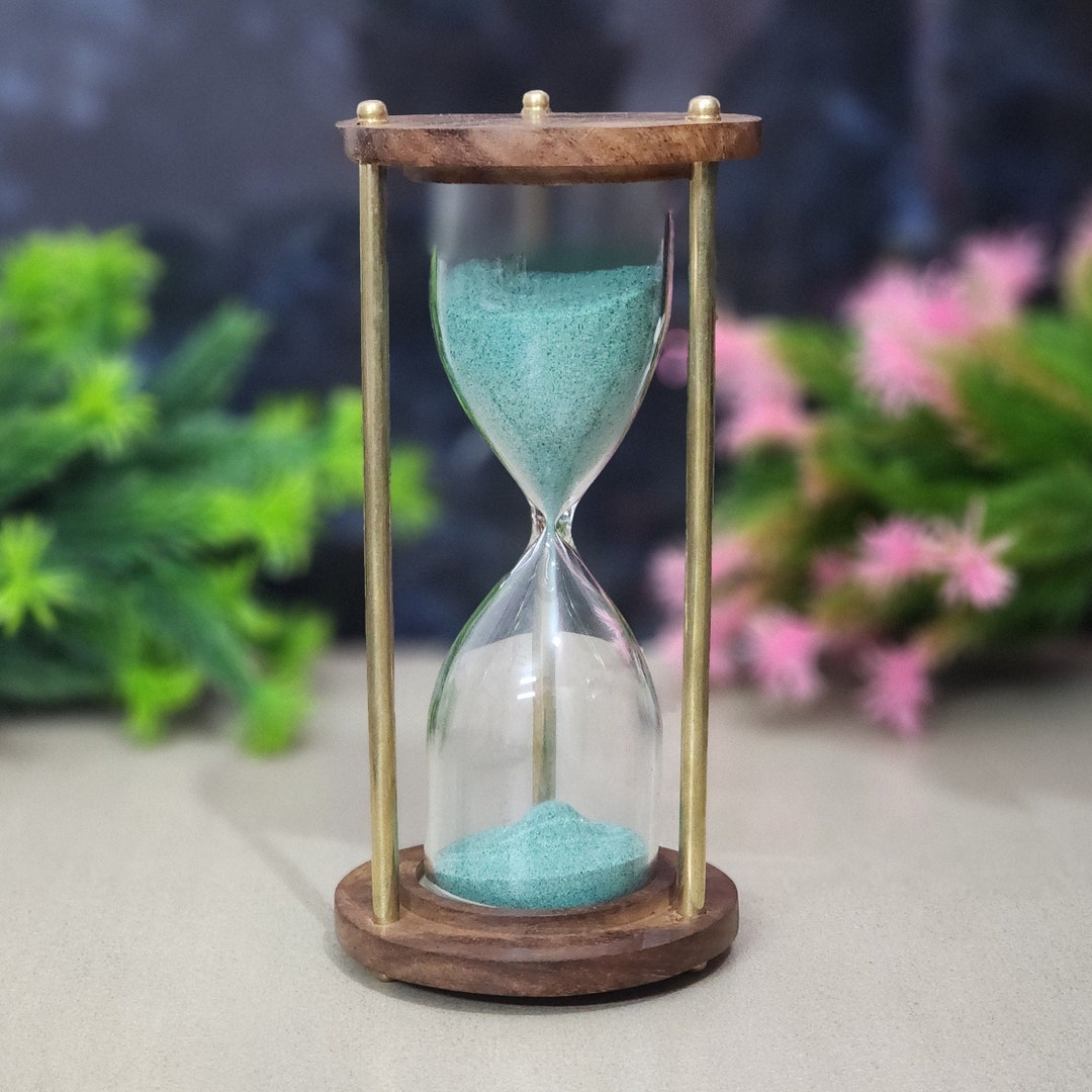 Sand Clock 3 Min Glass Sand Timer Sea Green Color Sand - Etsy