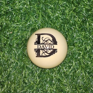 Personalized Pool Cue Ball, Engraved Monogram, Resin Billiard Ball - Etsy