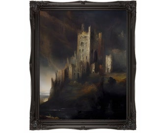 Oil Painting. Dracula's Castle VI. Original Artwork. - Etsy