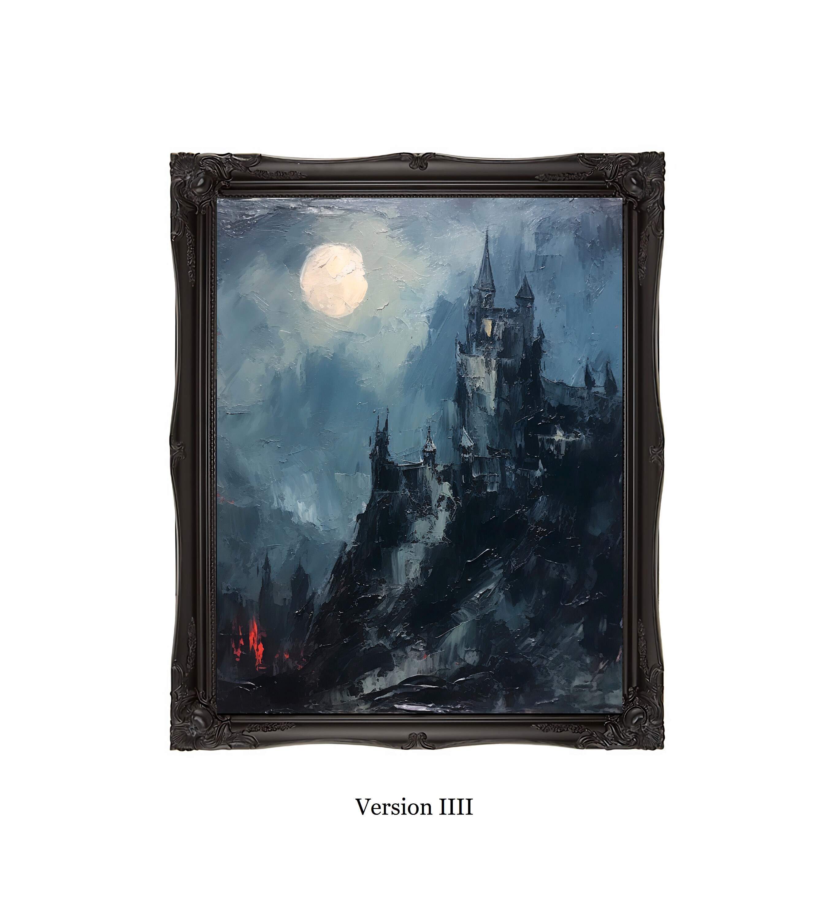 Oil Painting. Dracula's Castle VI. Original Artwork. Painting. Print ...