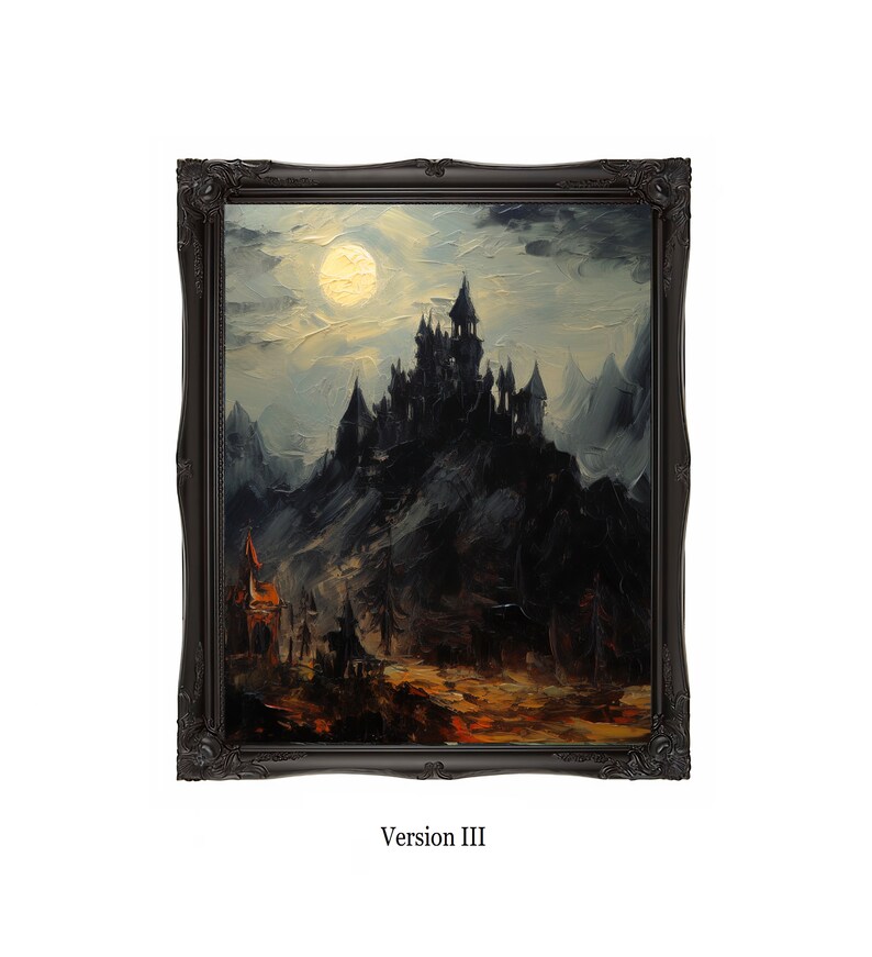Oil Painting. Dracula's Castle VI. Original Artwork. Painting. Print ...