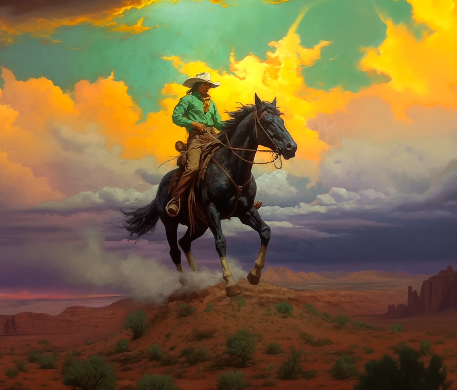 The Lone Ranger VXII. Original Oil Artwork. Digital Download. Cowboy ...