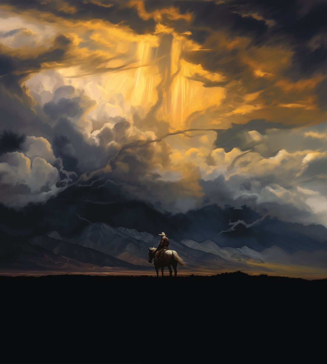 The Searcher. Original Oil Artwork. Digital Download. Cowboy Western ...