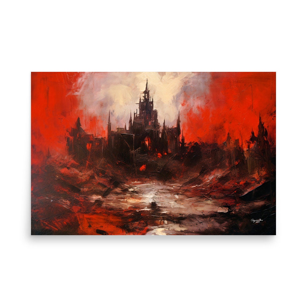 Oil Painting Haunted Madness VI. Original Artwork. Painting. Print ...