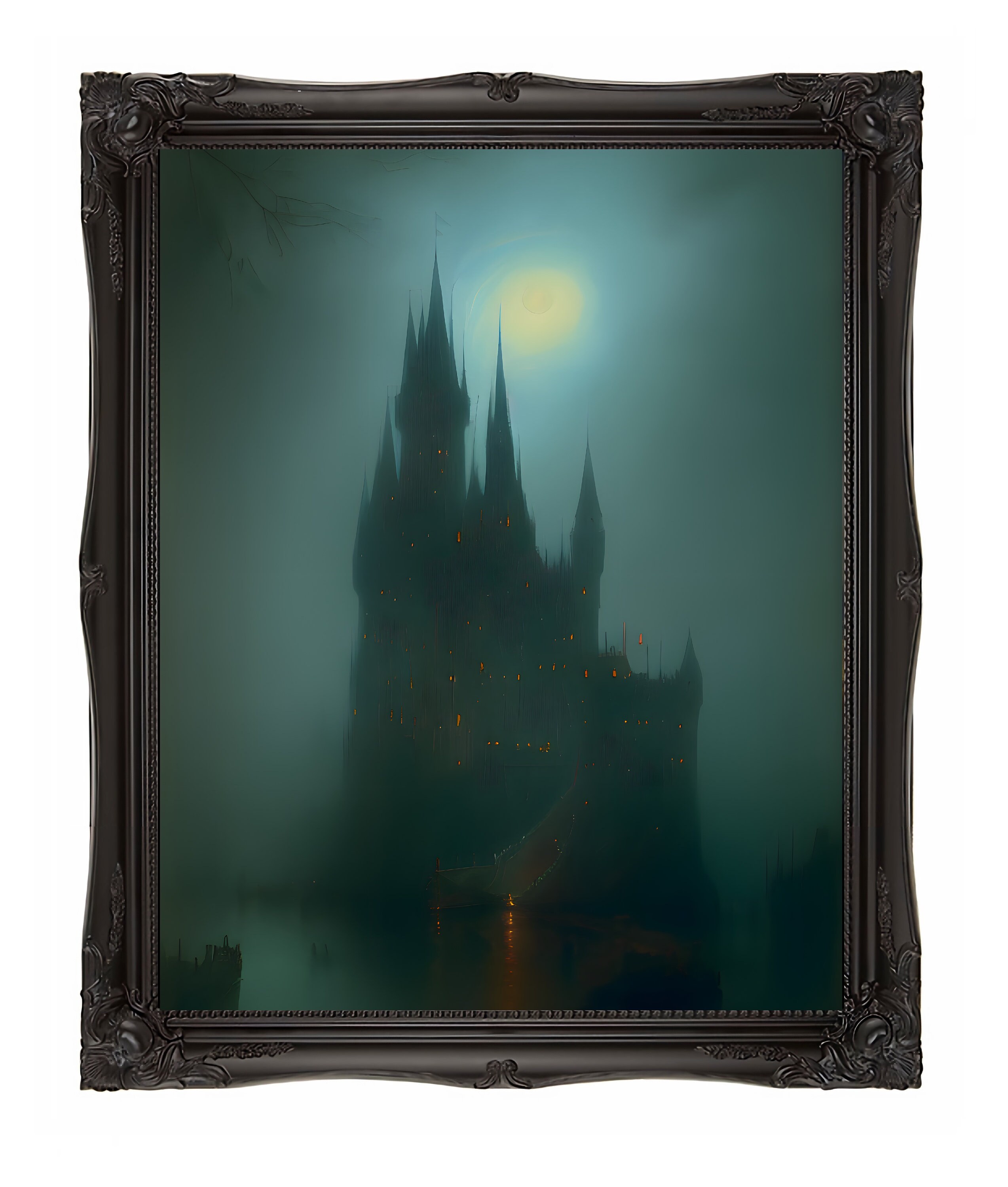 Oil Painting. Castle Darkness VI. Original Artwork. Painting. Print ...