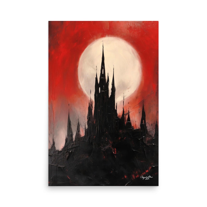 Oil Painting. Dracula Rising. VI Original Artwork. Painting. Print ...