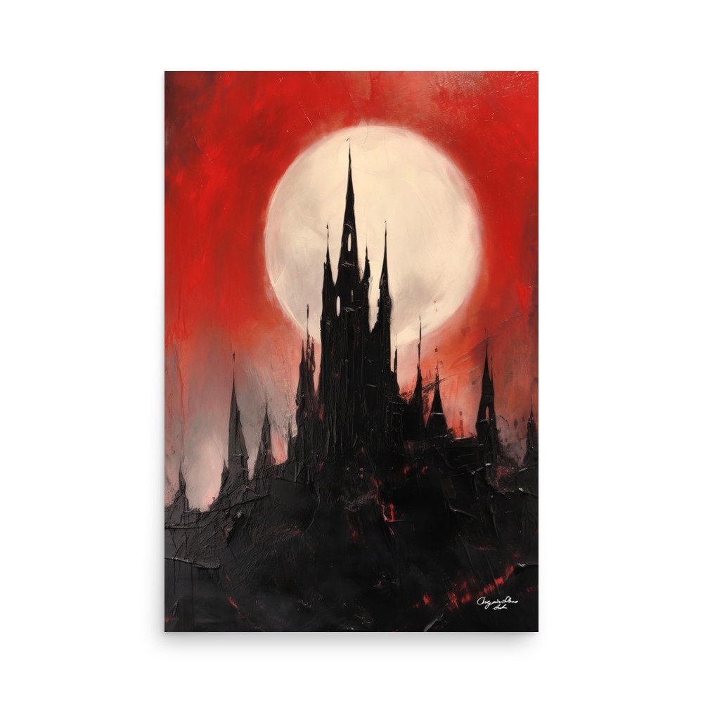 Oil Painting. Dracula Rising. VI Original Artwork. Painting. Print ...