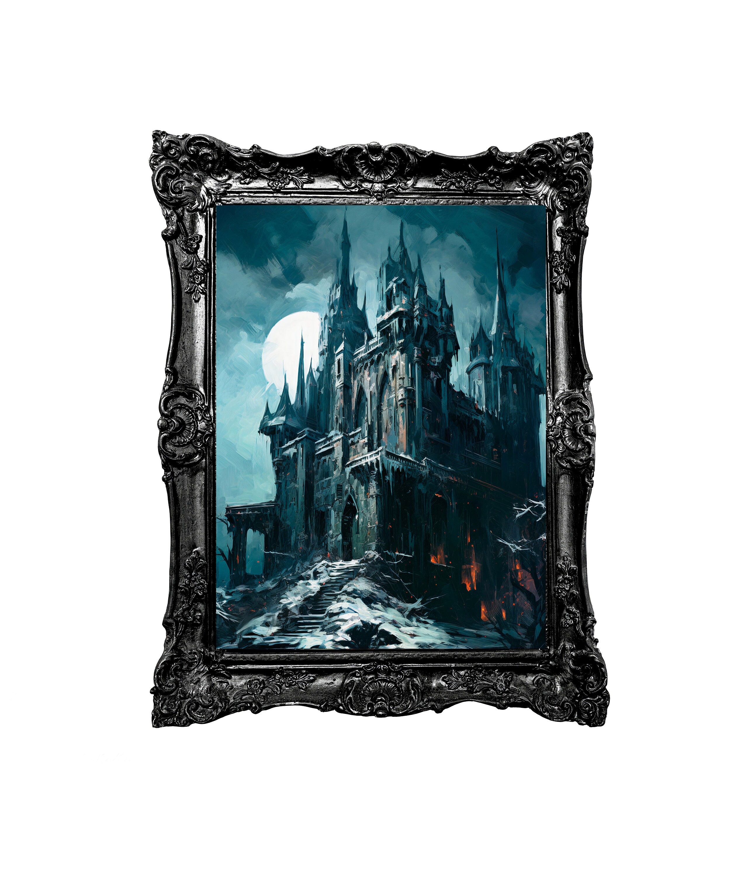 Gothic Château Art Print | Van Helsing Castle Poster - Etsy